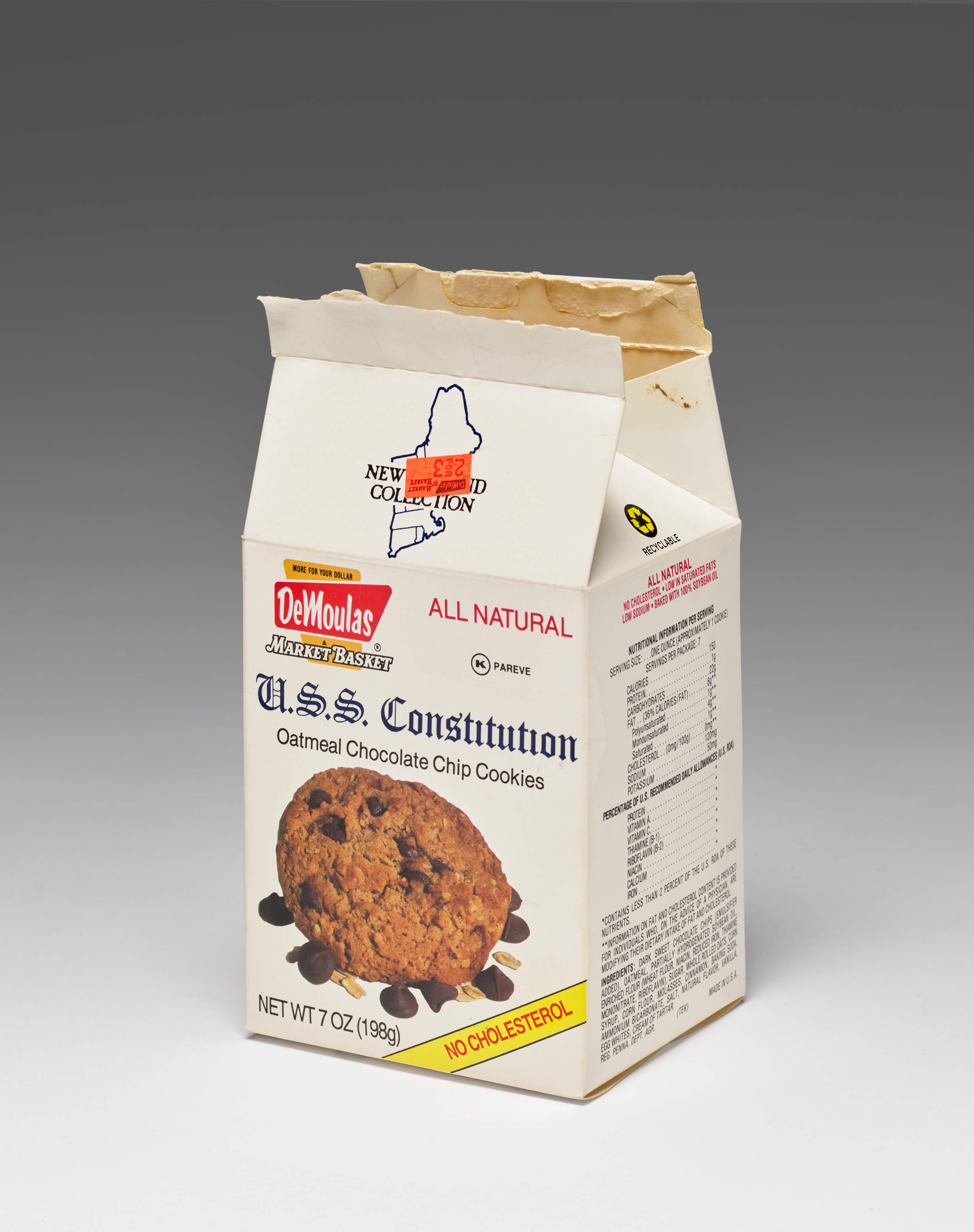 U.S.S. Constitution Oatmeal Chocolate Chip Cookies Box - USS ...